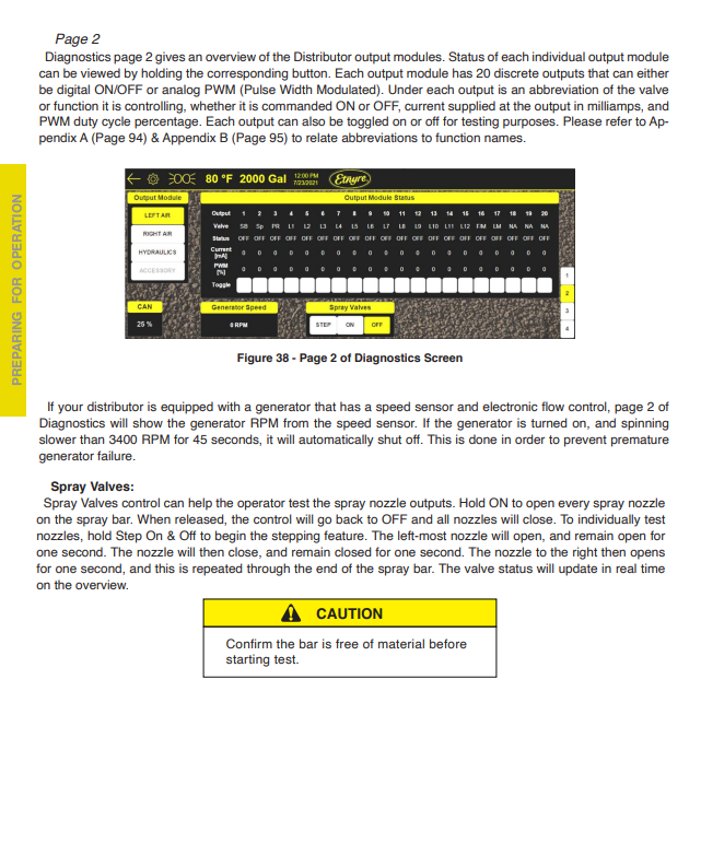Preparing for Operation Instructions – Etnyre International Ltd.
